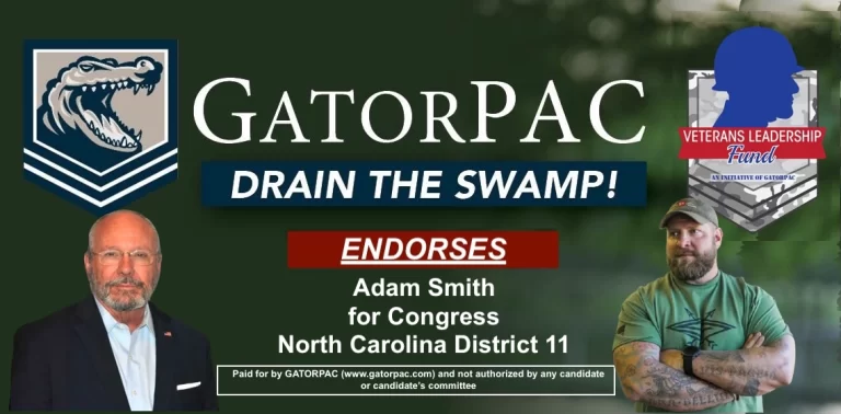 GatorPAC Endorses Adam Smith in the 2026 GOP Primary for North Carolina ...